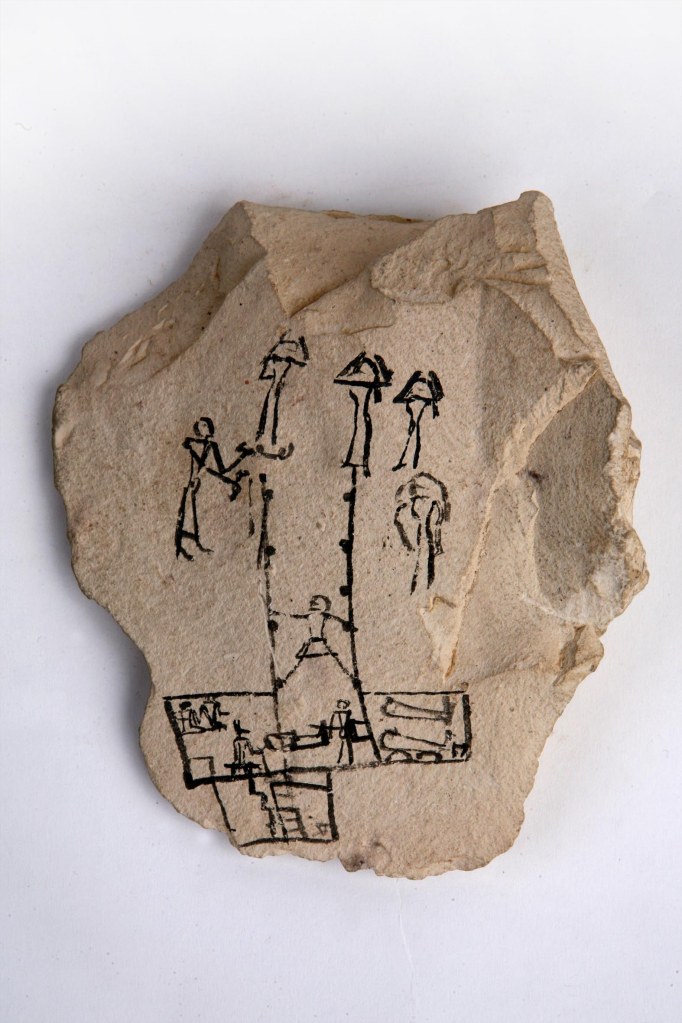 An Egyptian Ostracon with a Disheveled Mourner. | HAIR AND DEATH IN ...